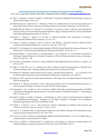 LIPID EXTRACTION AND TRANSESTERIFICATION TECHNIQUES OF MICROALGAE –A REVIEW | PDF