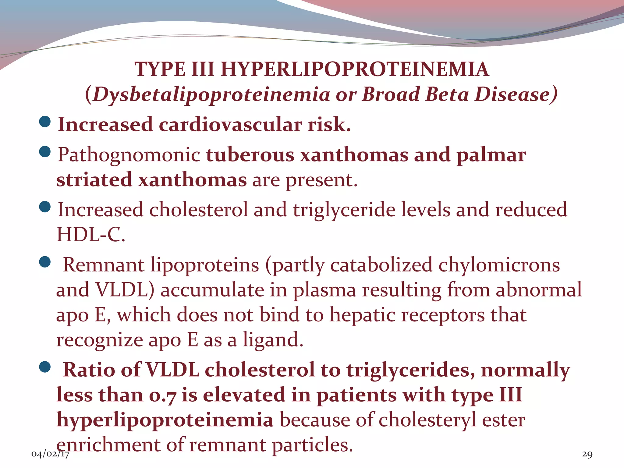 Lipoprotein disorders | PPT