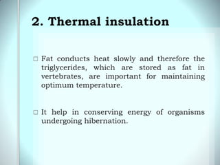 Lipid functions | PPTX