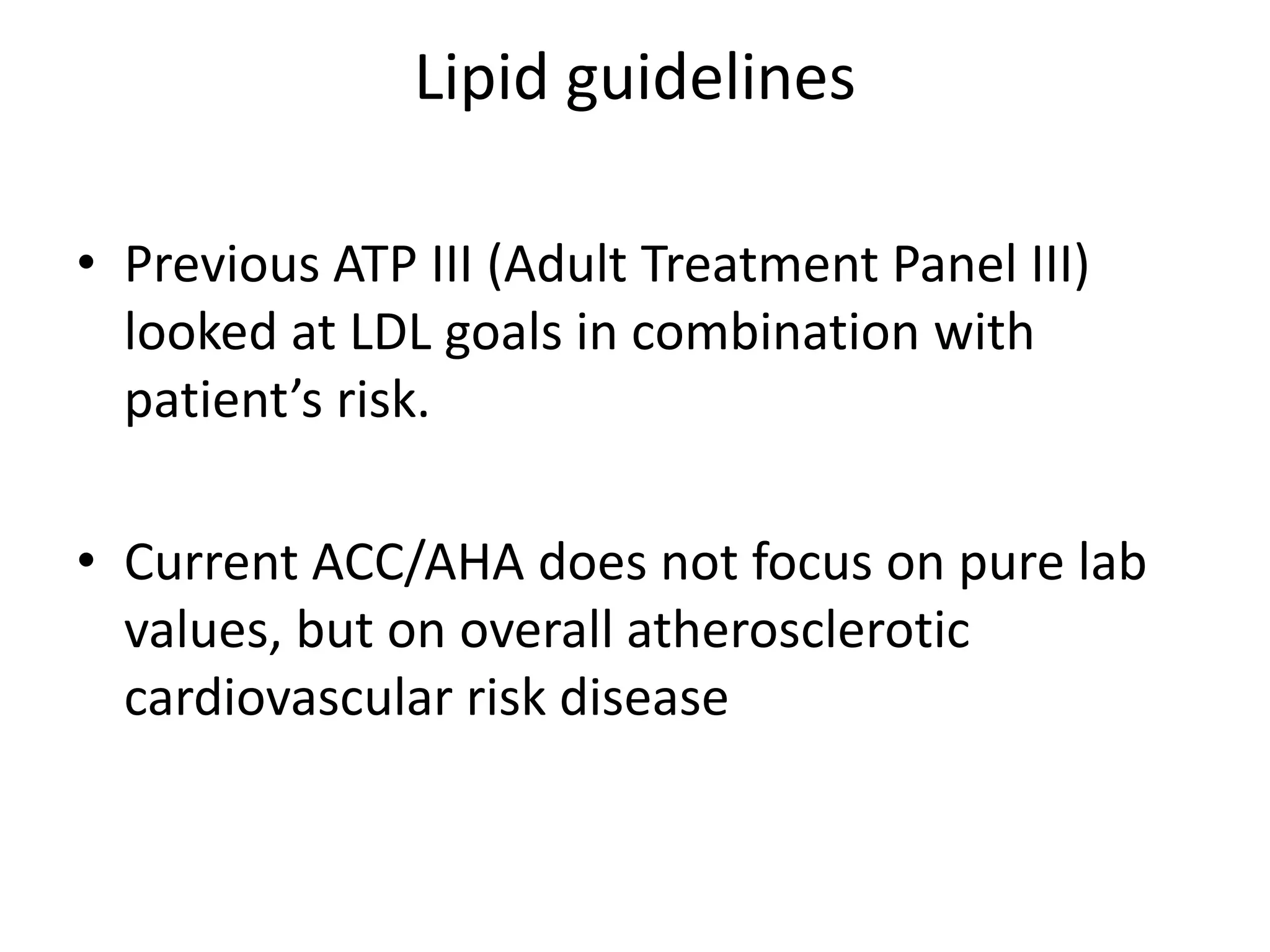 Lipid guidelines | PPTX