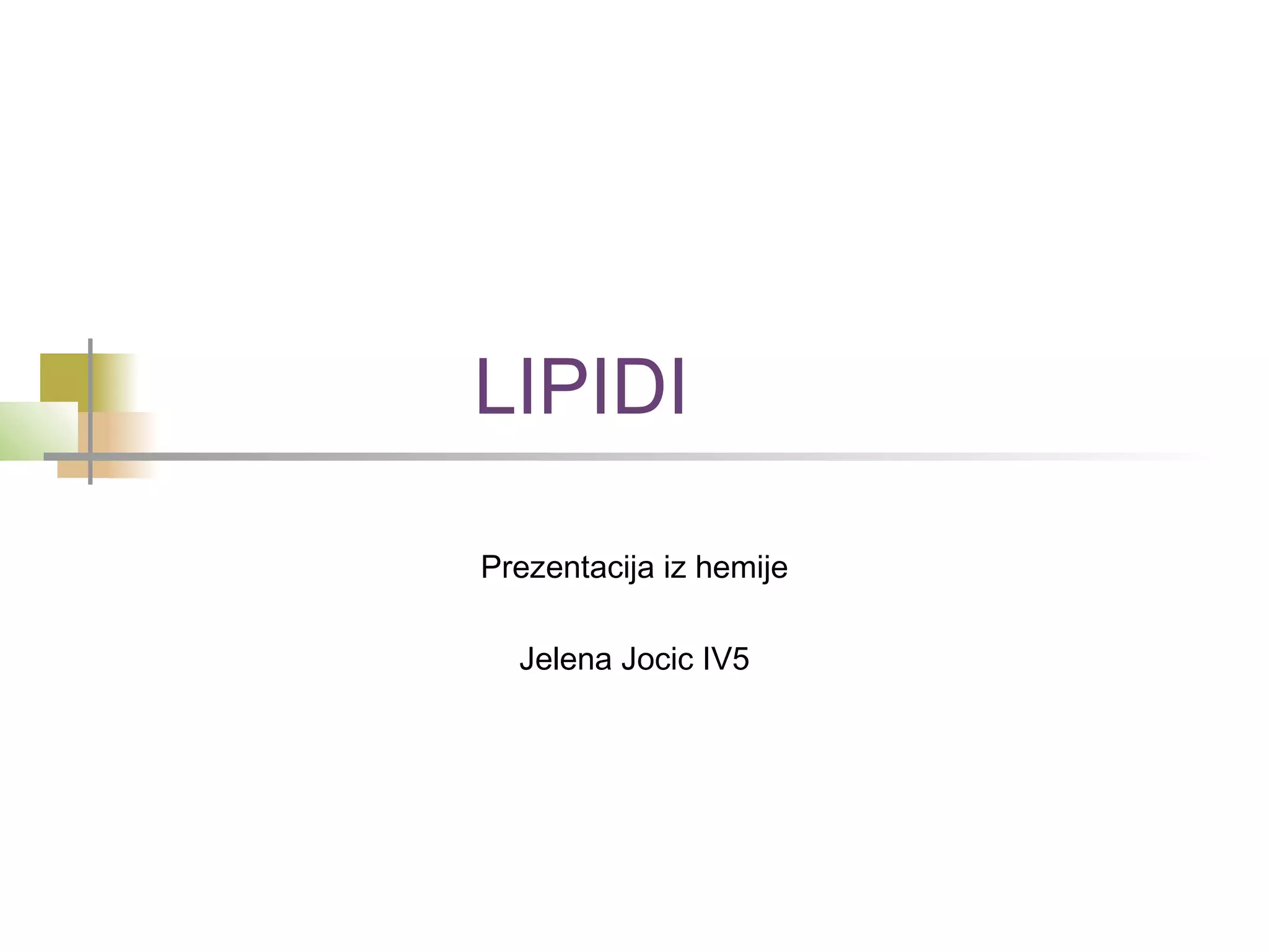 Lipidi | PPT