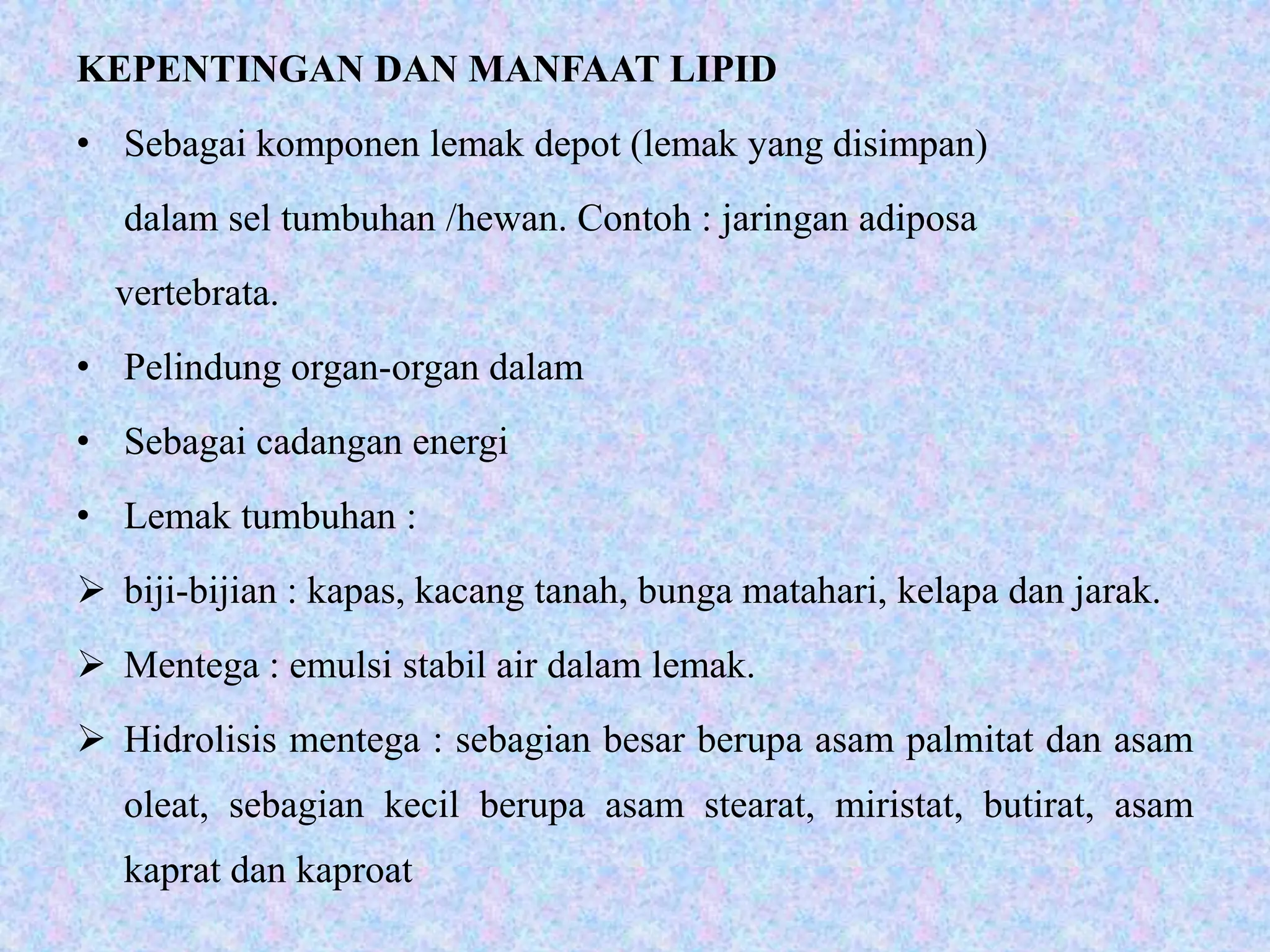 Lipid kimia organik ii | PPTX