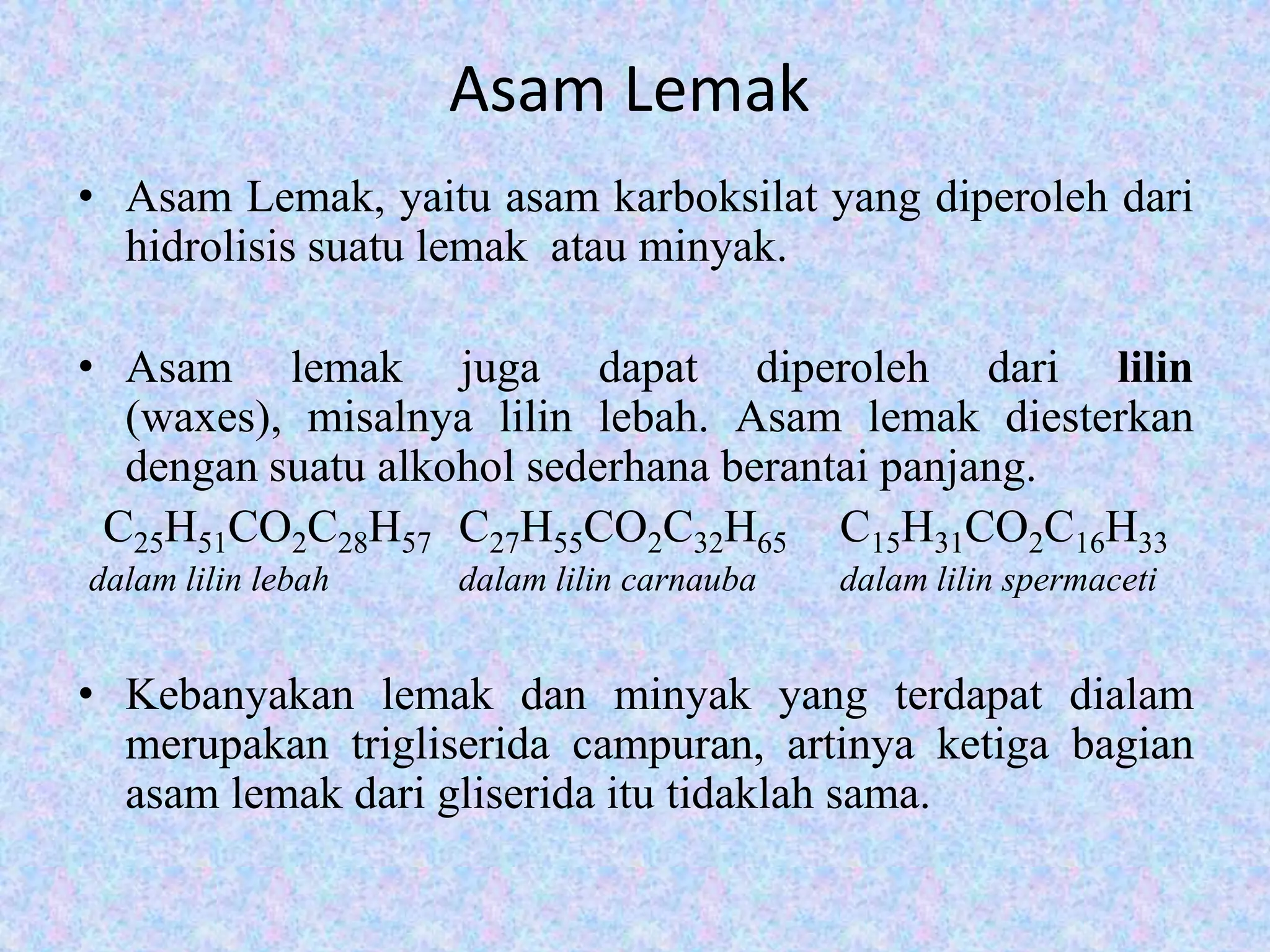 Lipid kimia organik ii | PPTX