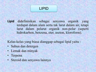 Lipid kimia organik ii | PPTX