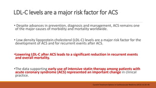 Lipid lowering after an Acute Coronary Syndrome -strategies for success ...