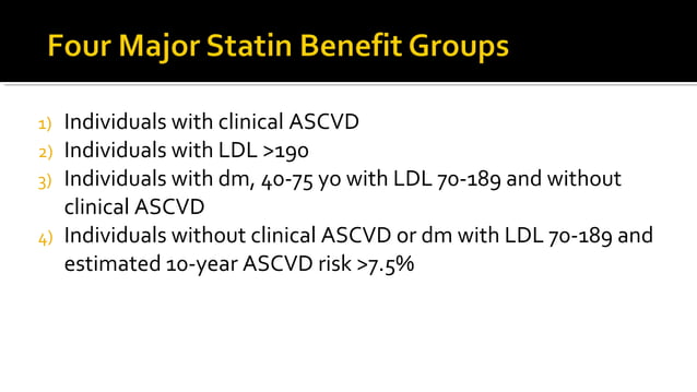 Lipid management 2013 acc-aha guidelines | PPT