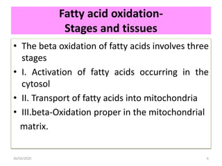 LIPID METABOLISM PART 1 | PPTX