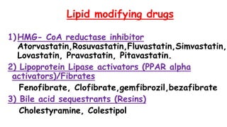 Lipid modifying drug dr. tariqul | PPTX