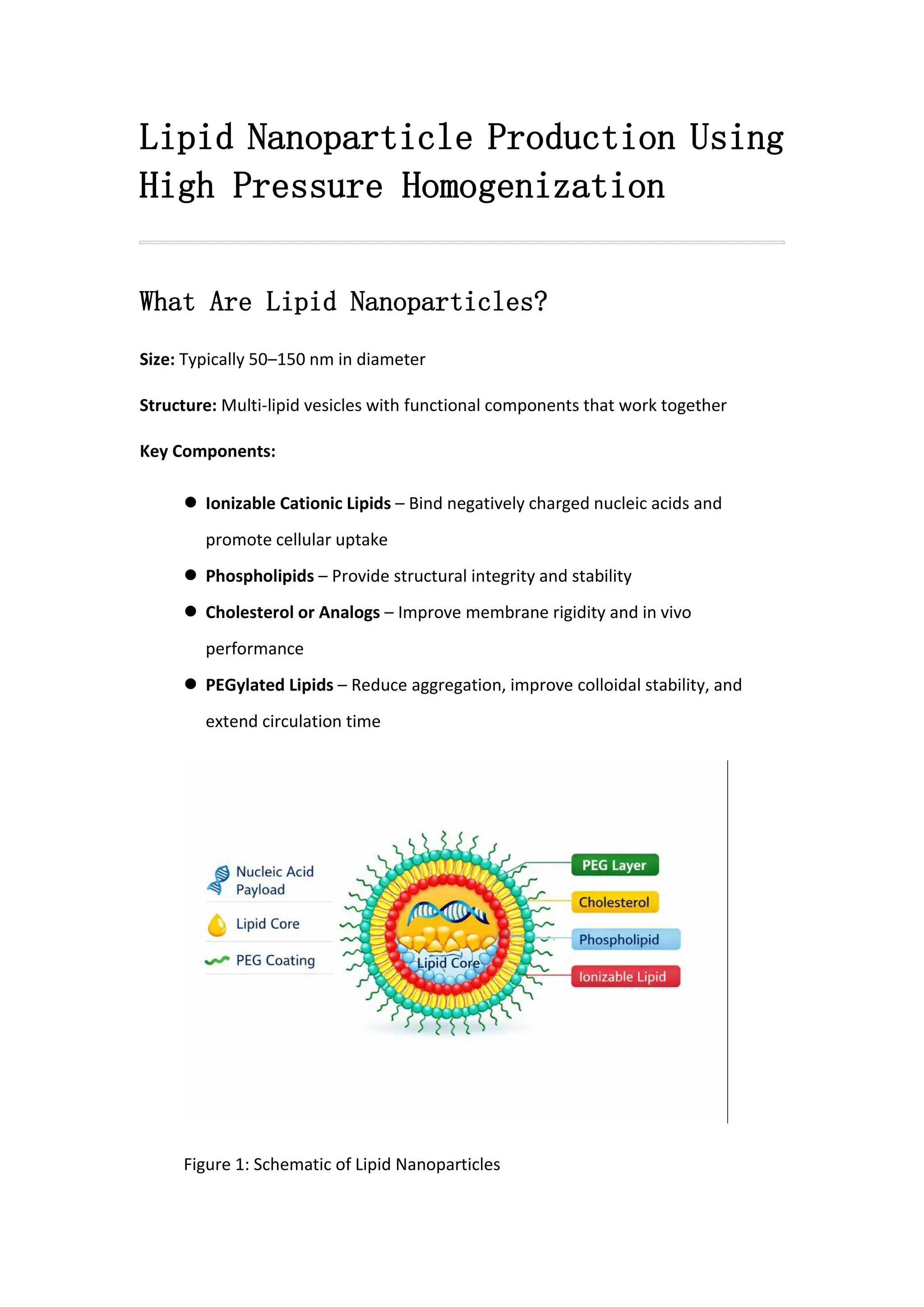 Lipid Nanoparticles: Composition, Advantages, and High-Pressure ...