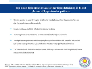 Lipidomics and Cardiovascular diseases | PPTX