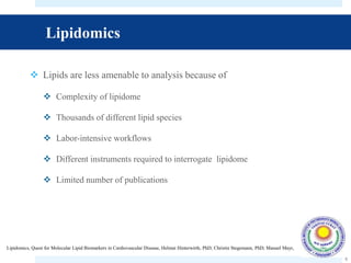 Lipidomics and Cardiovascular diseases | PPTX