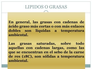 trata sobre los Lipidos o grasas | PPTX