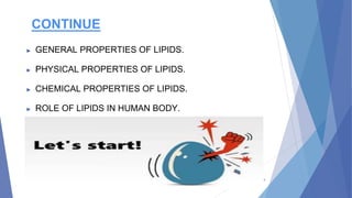 LIPIDS PRESENTATION | PPT