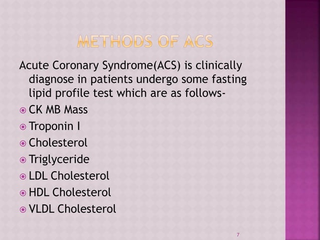 Lipid profile in acs | PPT