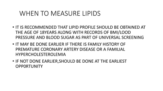 LIPID PROFILE,DISORDERS AND MANAGEMENT PPT.pptx