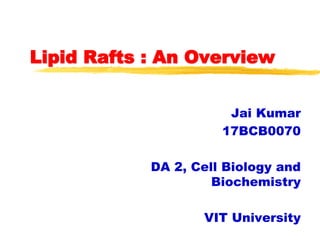 Lipid rafts an overview | PPTX