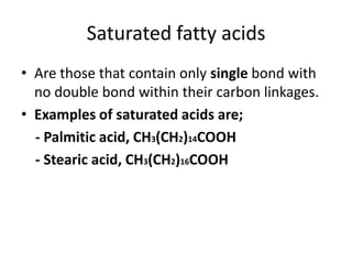 Lipids | PPTX | Chemistry | Science