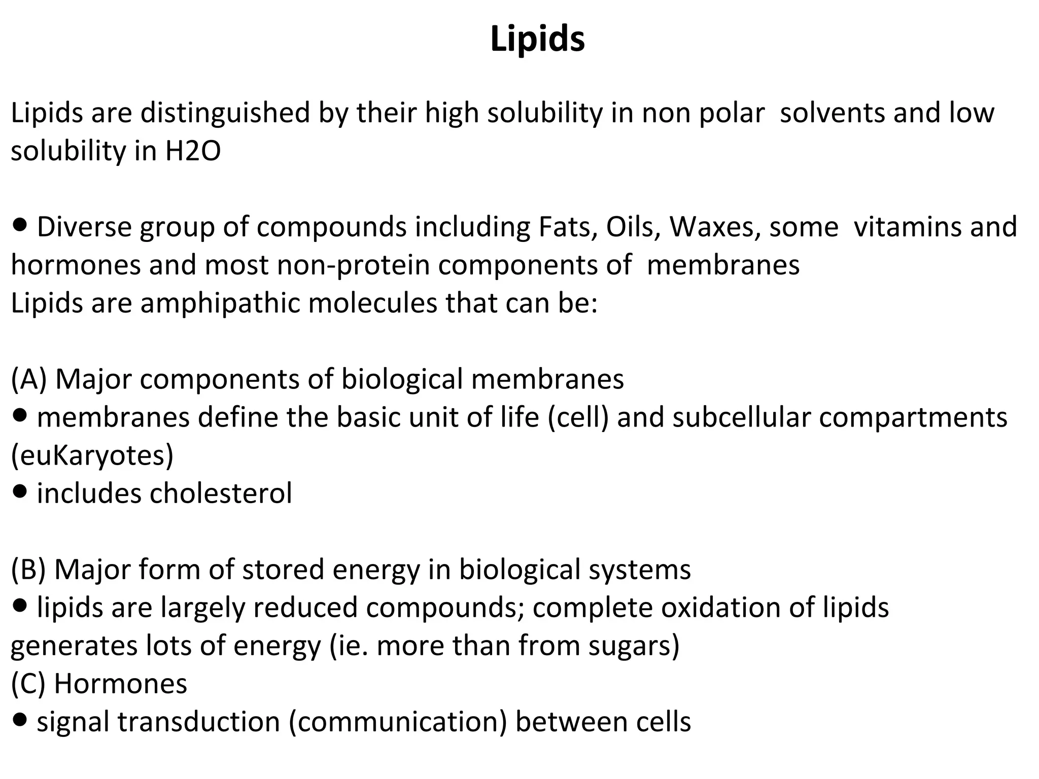 Lipids | PPT | Chemistry | Science