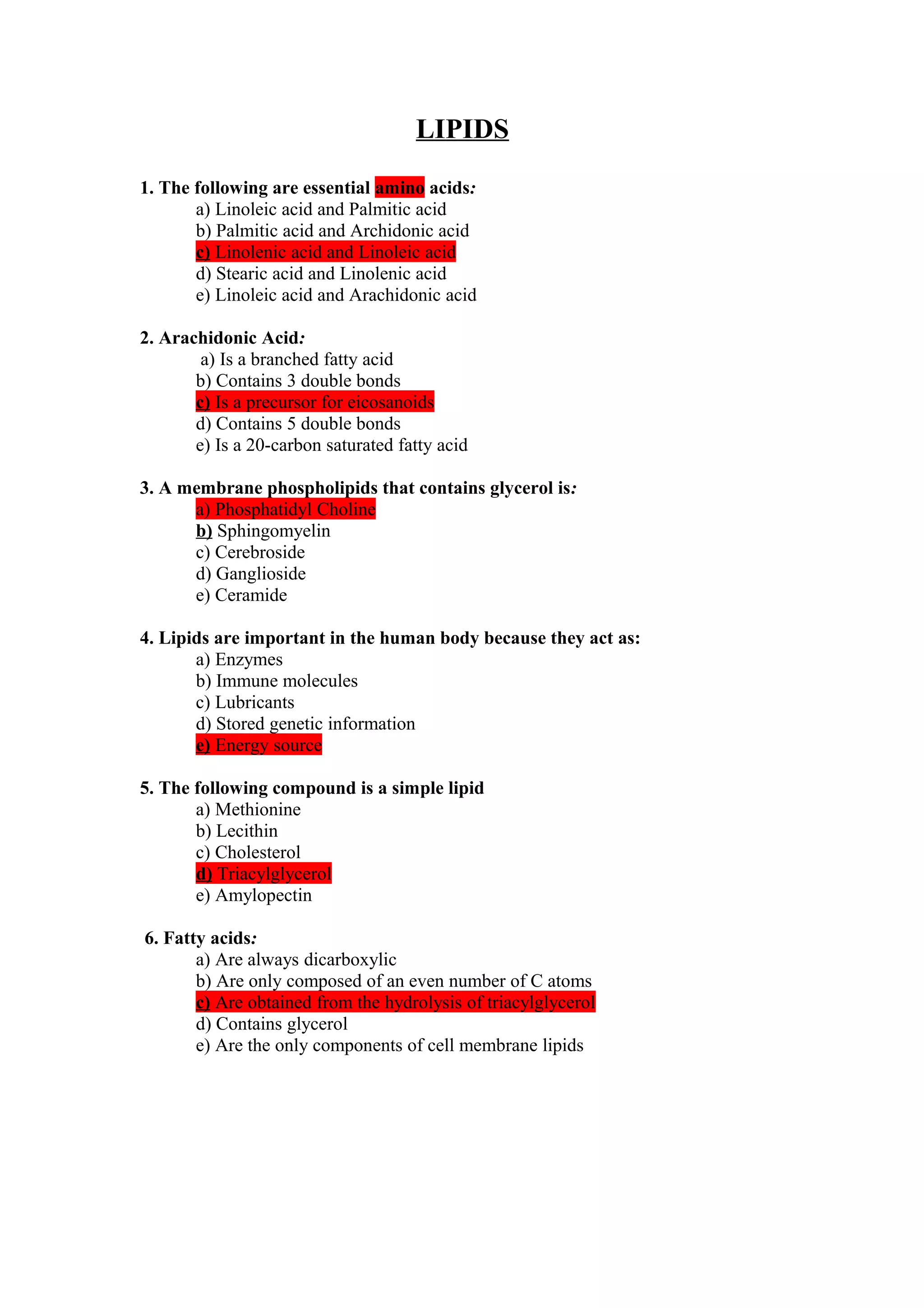 Lipids | DOC