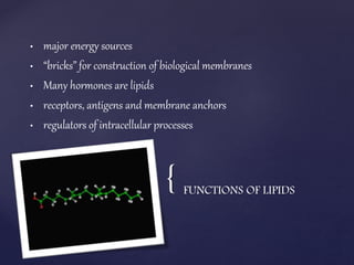 Biochemical properties of Lipids | PPTX