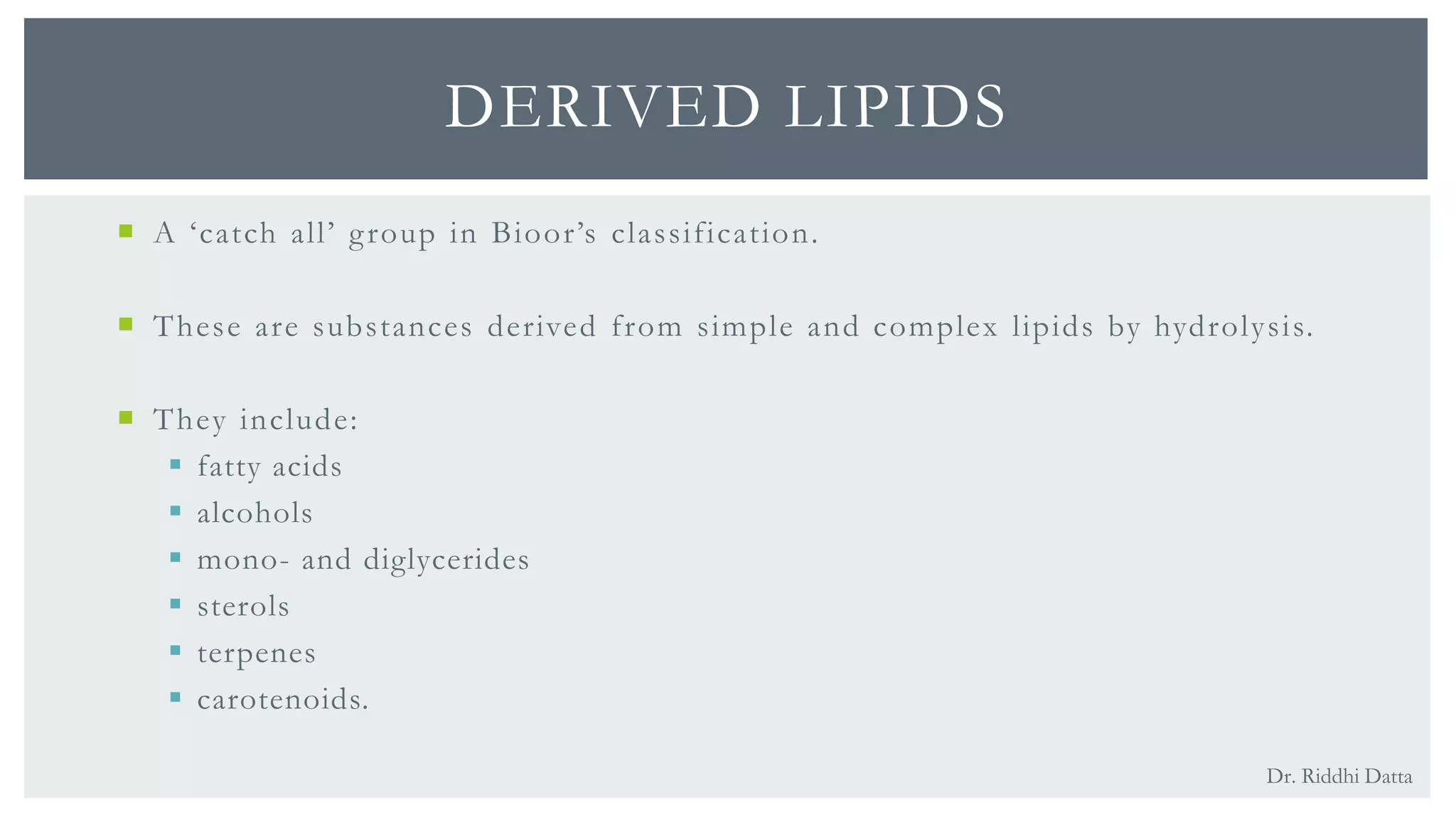 Basics of Lipid Biochemistry | PPTX