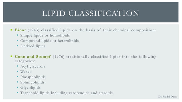 Basics of Lipid Biochemistry | PPTX