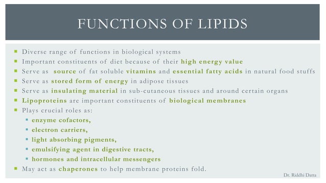 Basics of Lipid Biochemistry | PPTX