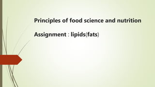 Lipids | PPT