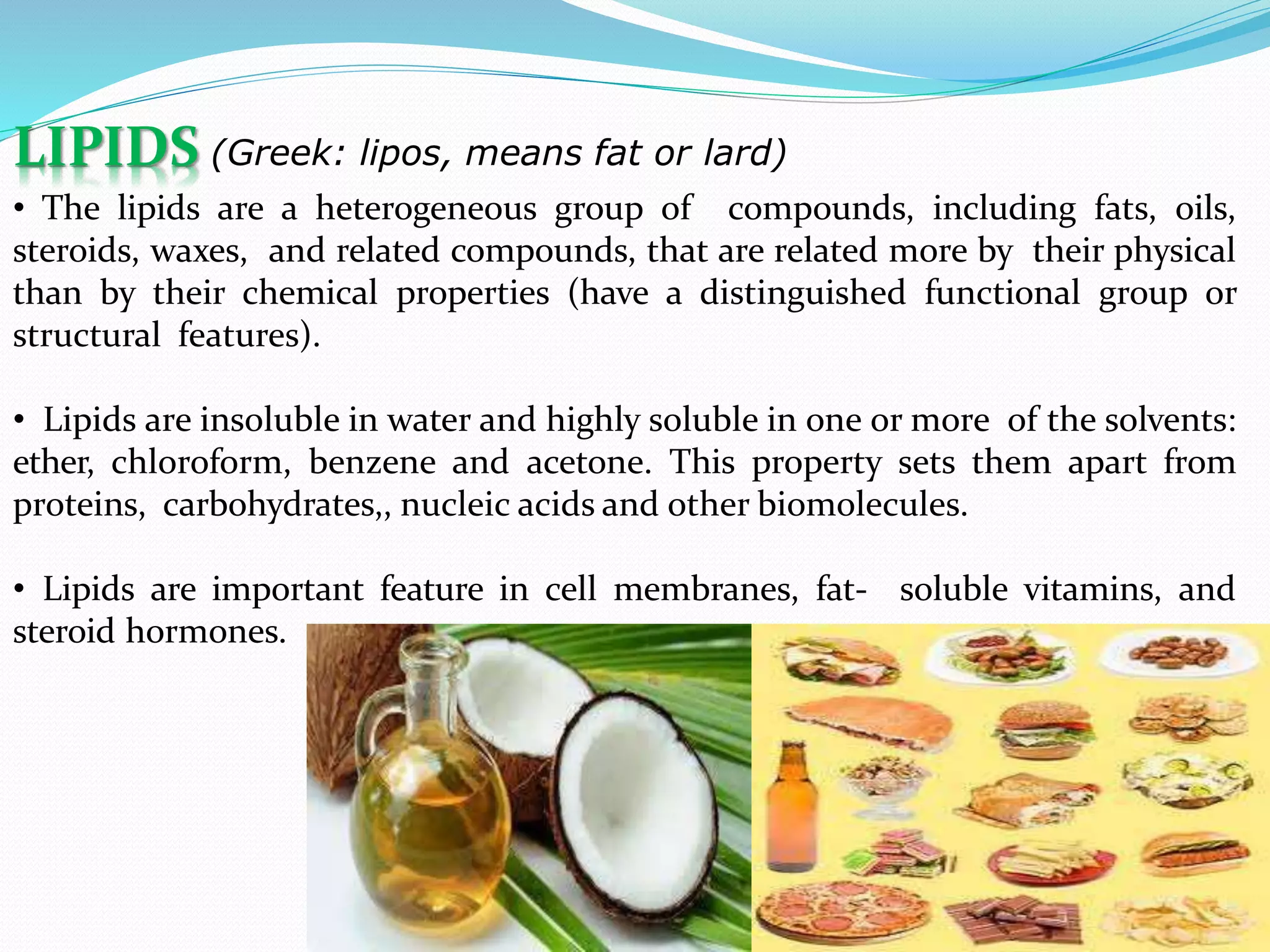 Introduction to Lipids and its Chemistry | PPTX