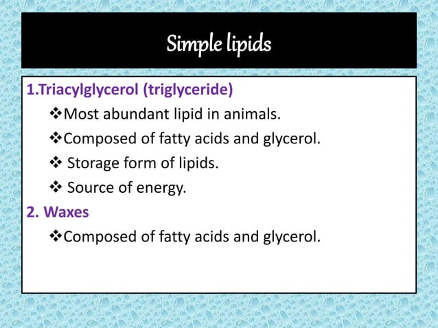 Lipids and its classification | PPTX | Chemistry | Science