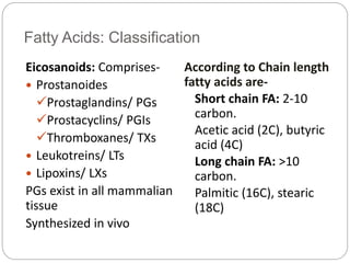 Lipids of physiologic significance | PPTX | Chemistry | Science
