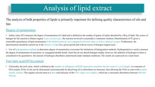 Lipids : Classification & general analysis | PPTX