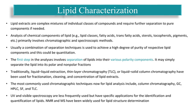 Lipids : Classification & general analysis | PPTX