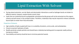 Lipids : Classification & general analysis | PPTX
