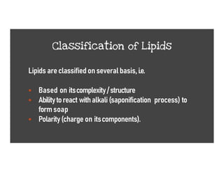 Lipids: Definition, Structure, classification, Properties and Function ...