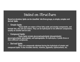 Simple Lipids Structure
