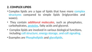 LIPIDS AND FATTY ACIDS - CLASSIFICATION, PROPERTYAND FUNCTIONS | PPTX