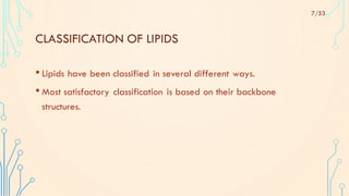 Lipids: types, structure and important functions. | PDF