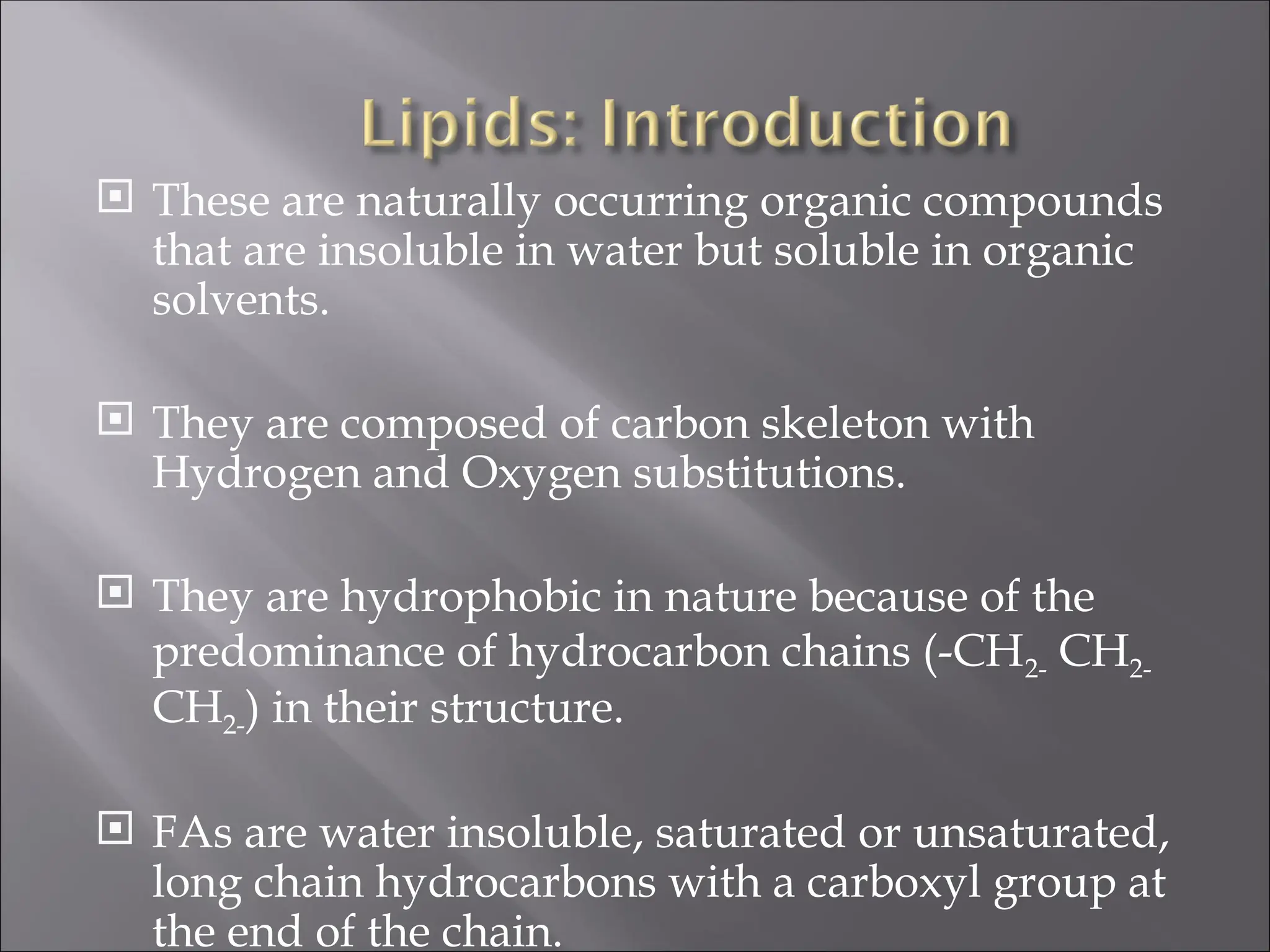 LIPIDS sources and their functional structure.ppt | Chemistry | Science