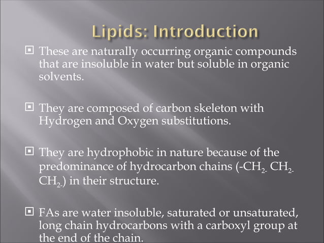 LIPIDS sources and their functional structure.ppt | Chemistry | Science