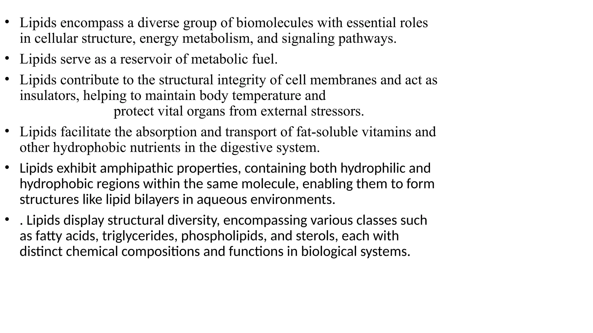LIPIDS Property of lipids Biology for Engineering | PPT