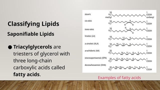 lipids.powerpoint presentation in science | PPTX | Chemistry | Science