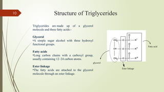 LIPIDS, TRIGLYCERIDES AND CHOLESTEROL AND TYPES OF LIPIDS | PPTX