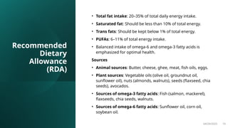 Lipids: Classification, Functions, Metabolism, and Dietary ...