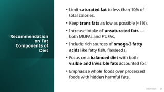 Lipids: Classification, Functions, Metabolism, and Dietary ...