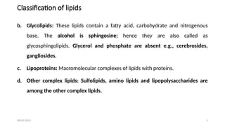 Lipids: Structure, Types, Functions & Metabolism | PPTX
