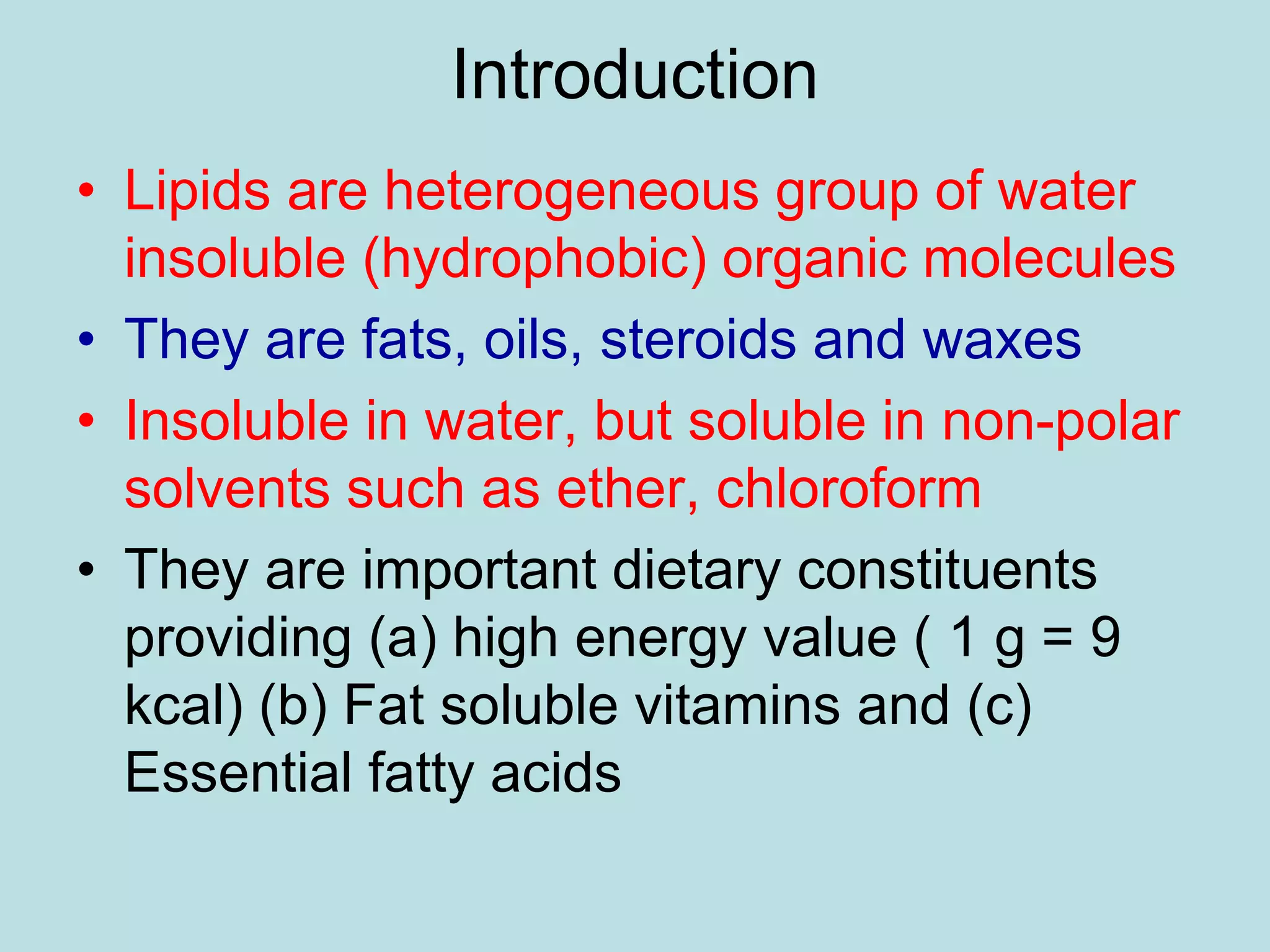 Lipids Chemistry Structure & Function (More Detailed) | PPT