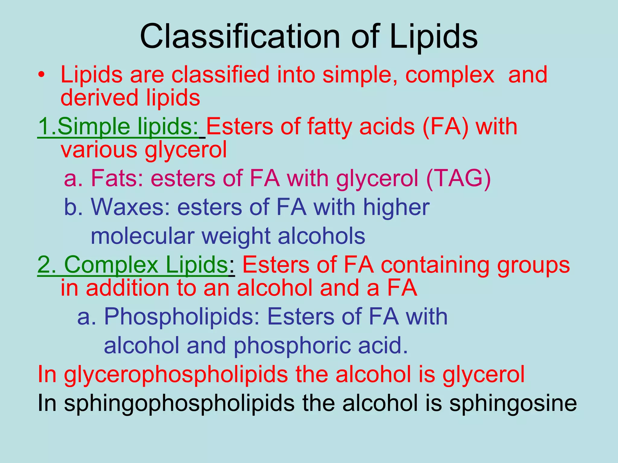 Lipids Chemistry Structure & Function (More Detailed) | PPT