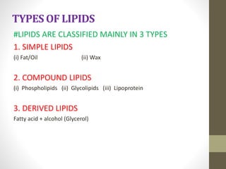 Lipids :Types, Structure, Omega-3 & 6 fatty acid importance of lipids ...