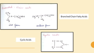 Lipids structure, classification, functions and properties | PPTX